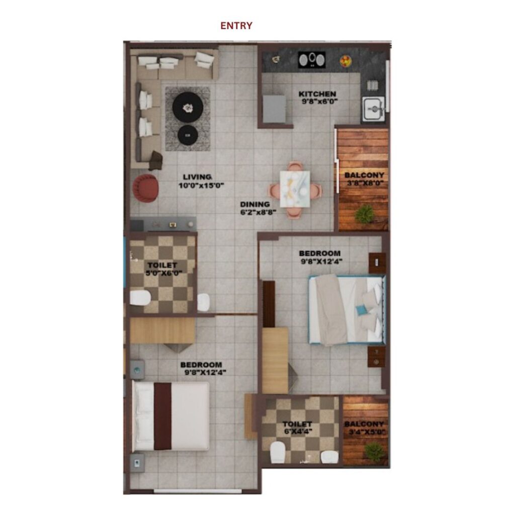 2 BHK FLATS - Mangala Avenue by Mangala Construction Indore